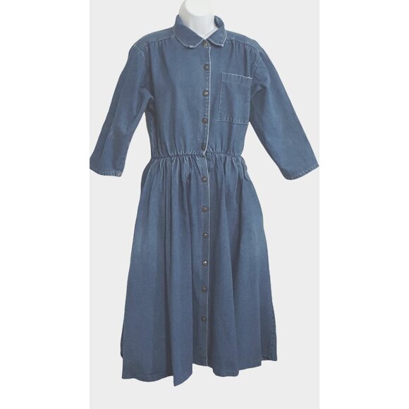 Apostrophe | Dresses | Apostrophe Vintage Denim Womens Dress L Midi 34 ...